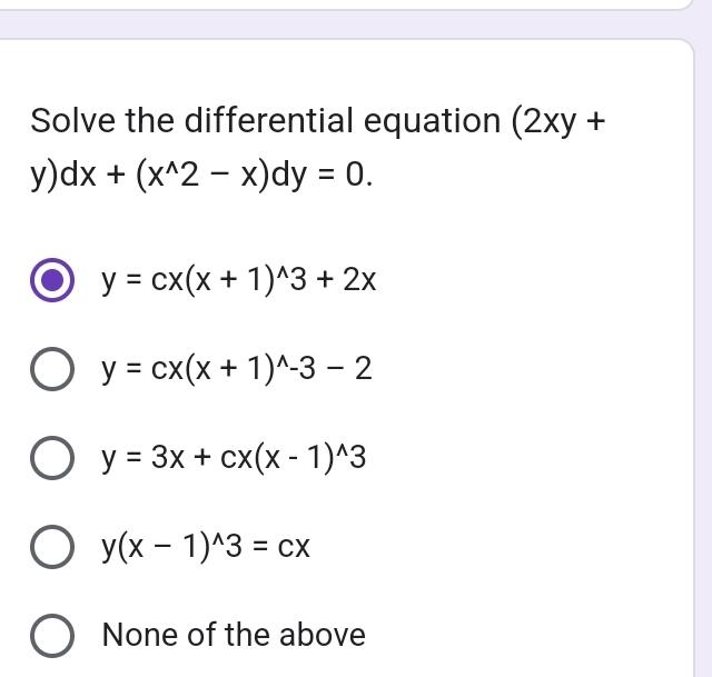 Solved Solve the differential equation | Chegg.com