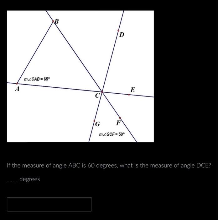 Solved If the measure of angle ABC is 60 degrees, what is | Chegg.com