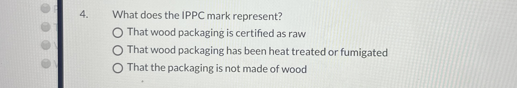 What does the IPPC mark represent?That wood packaging | Chegg.com