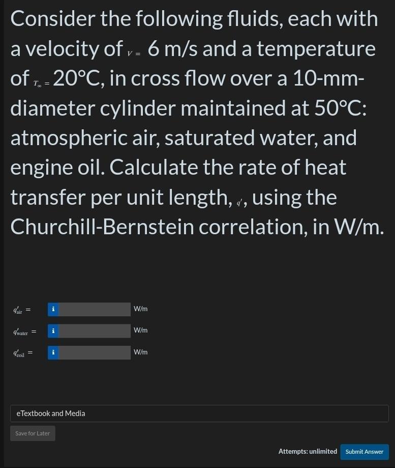 Solved Consider the following fluids, each with a velocity | Chegg.com