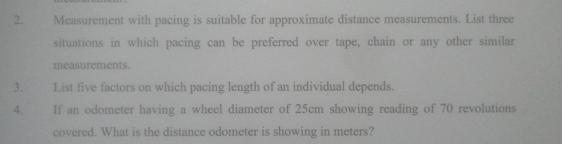 Solved 2. Measurement with pacing is suitable for | Chegg.com