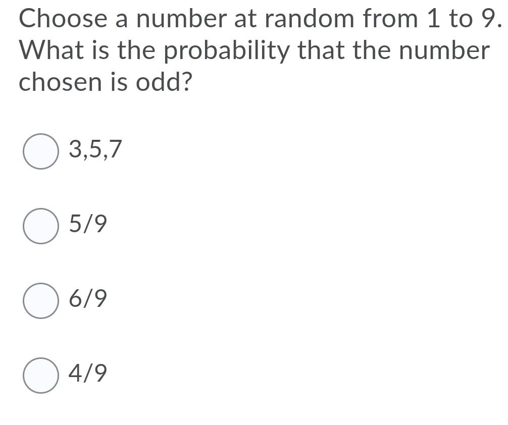 Solved Choose a number at random from 1 to 9. What is the | Chegg.com