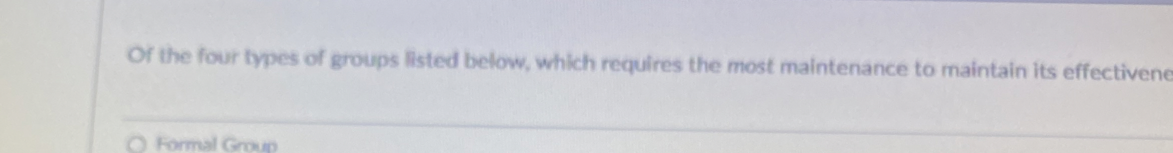 Solved Or the four types of groups listed below, which | Chegg.com