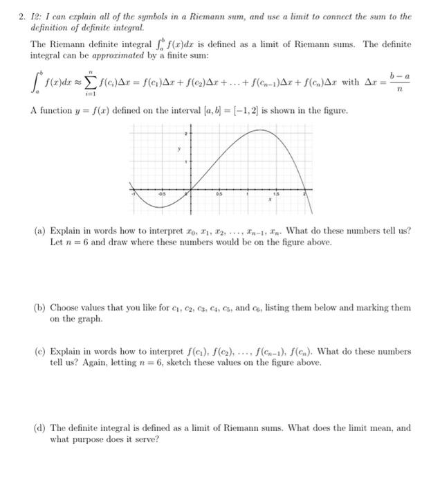Solved 2. 12: I can explain all of the symbols in a Riemann | Chegg.com