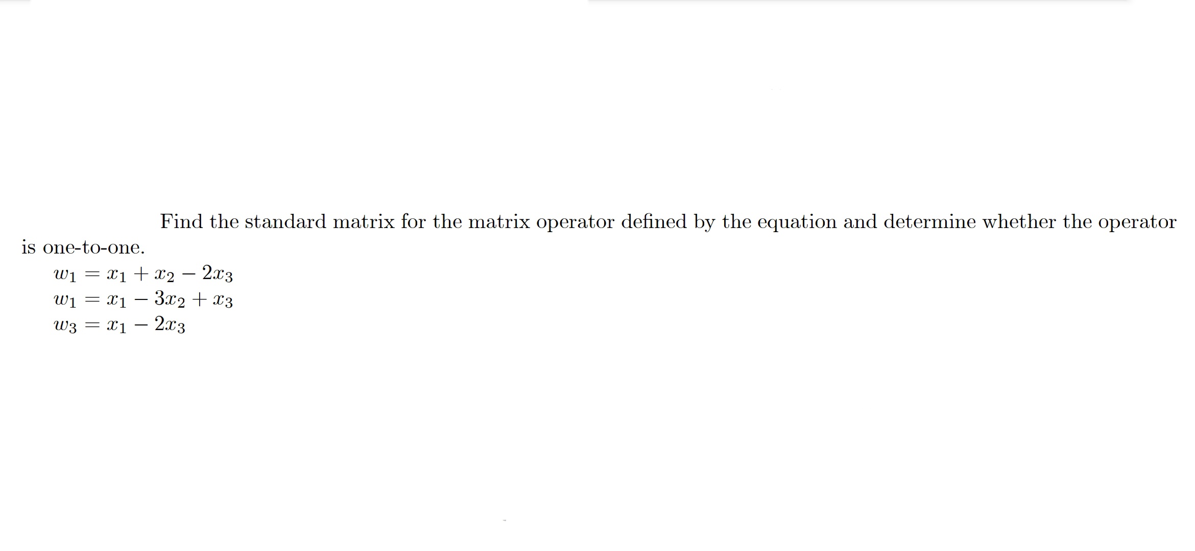 Solved Find the standard matrix for the matrix operator | Chegg.com
