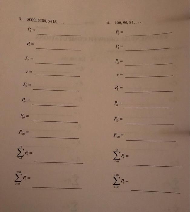 Solved MORE EXPONENTIAL GROWTH COMPUTATIONS Consider the | Chegg.com