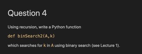 Solved Question 4 Using recursion, write a Python function | Chegg.com
