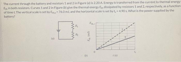 Solved The current through the battery and resistors 1 and 2 | Chegg.com