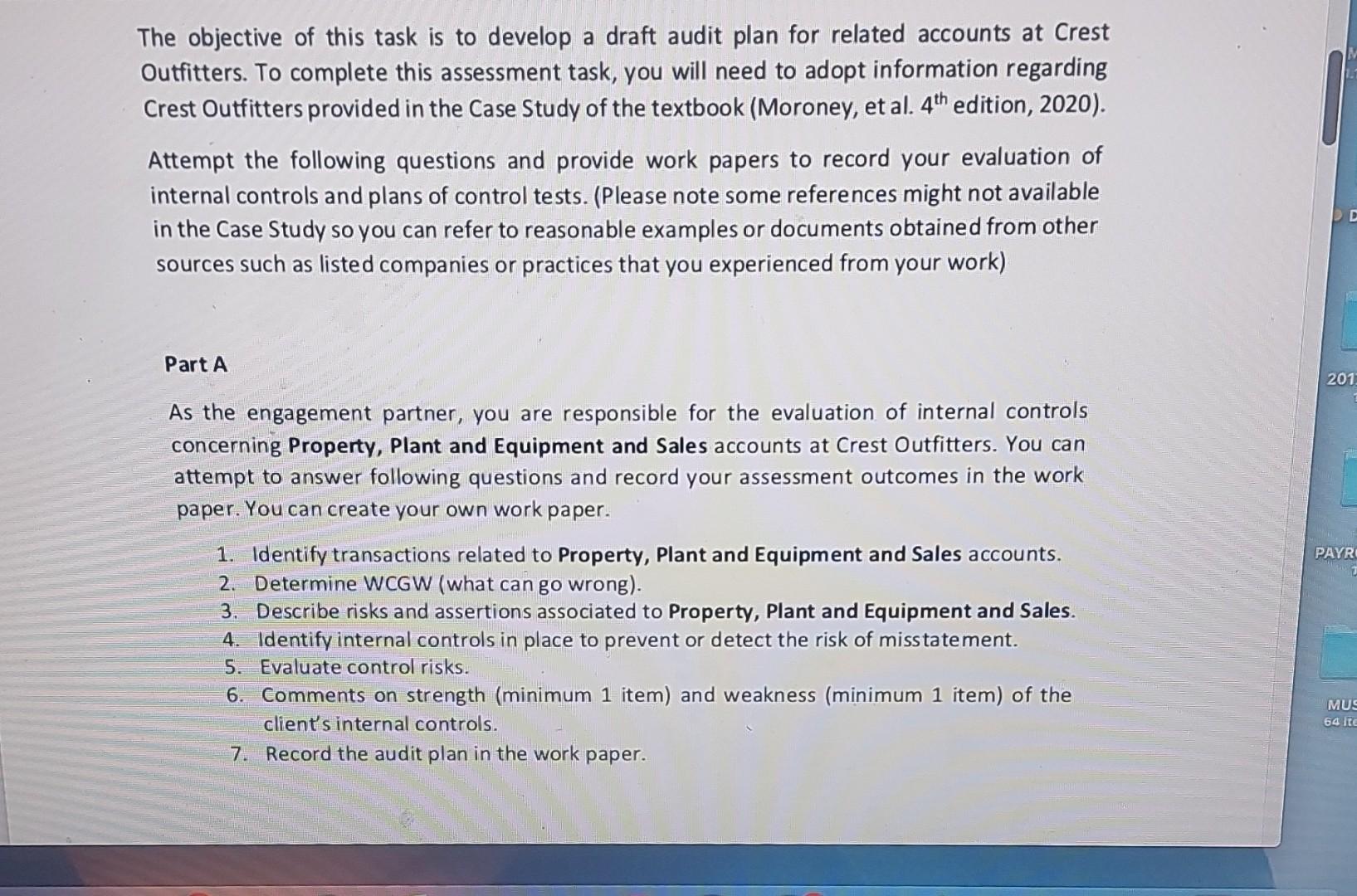 Solved The objective of this task is to develop a draft | Chegg.com