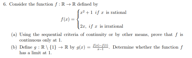 Solved Consider the function f:R→R ﻿defined | Chegg.com