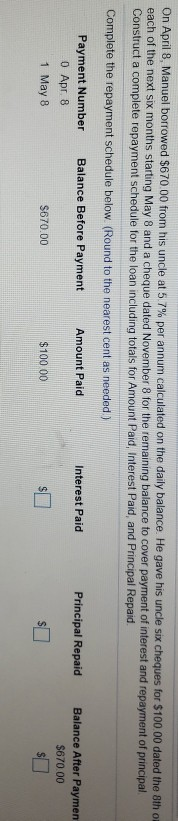 Solved find ans from may 8 to november 8 please check it | Chegg.com