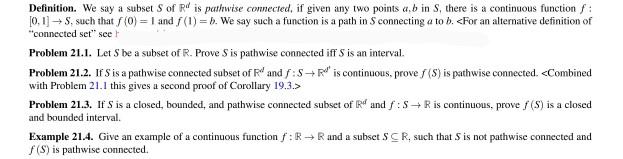 Solved Definition. We say a subset of Pd is pathwise | Chegg.com