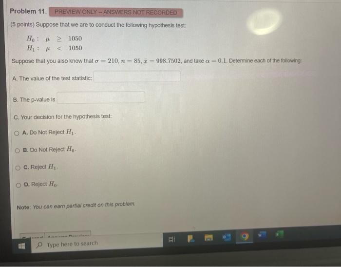 Solved (5 points) Suppose that we are to conduct the | Chegg.com