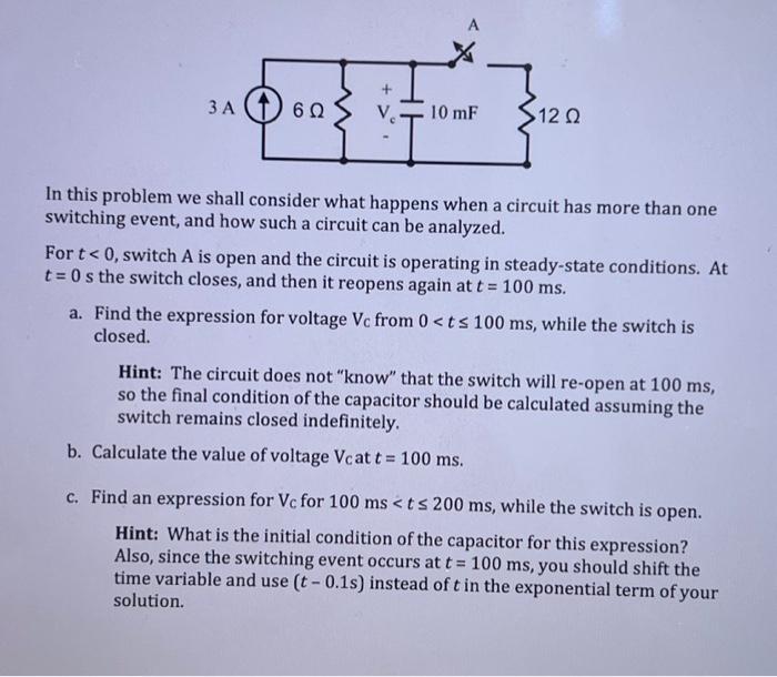 Solved In this problem we shall consider what happens when a | Chegg.com