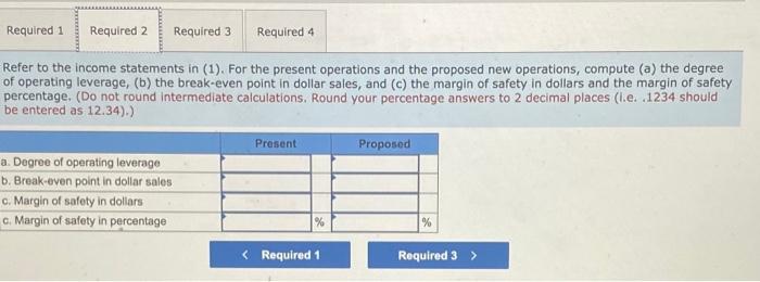 Solved Problem 6-29 (Algo) Changes in Cost Structure; | Chegg.com