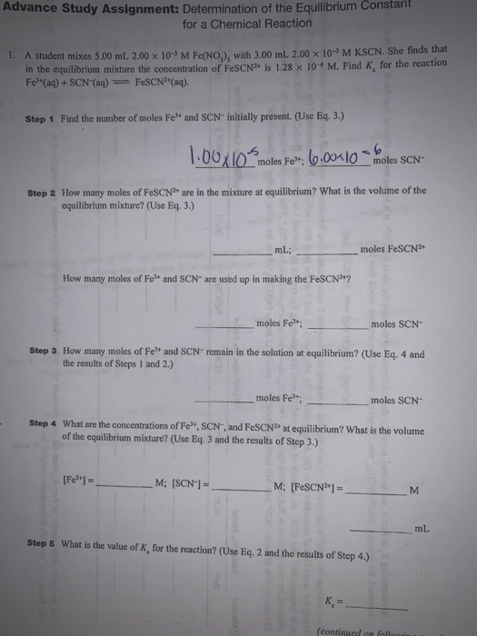 Solved Advance Study Assignment: Determination of the | Chegg.com