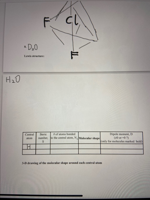 Solved what are the lewis structure，steric number，and | Chegg.com