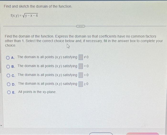 Solved Find and sketch the domain of the function. | Chegg.com