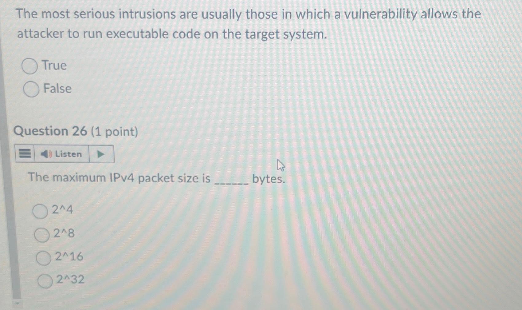 Solved The most serious intrusions are usually those in | Chegg.com