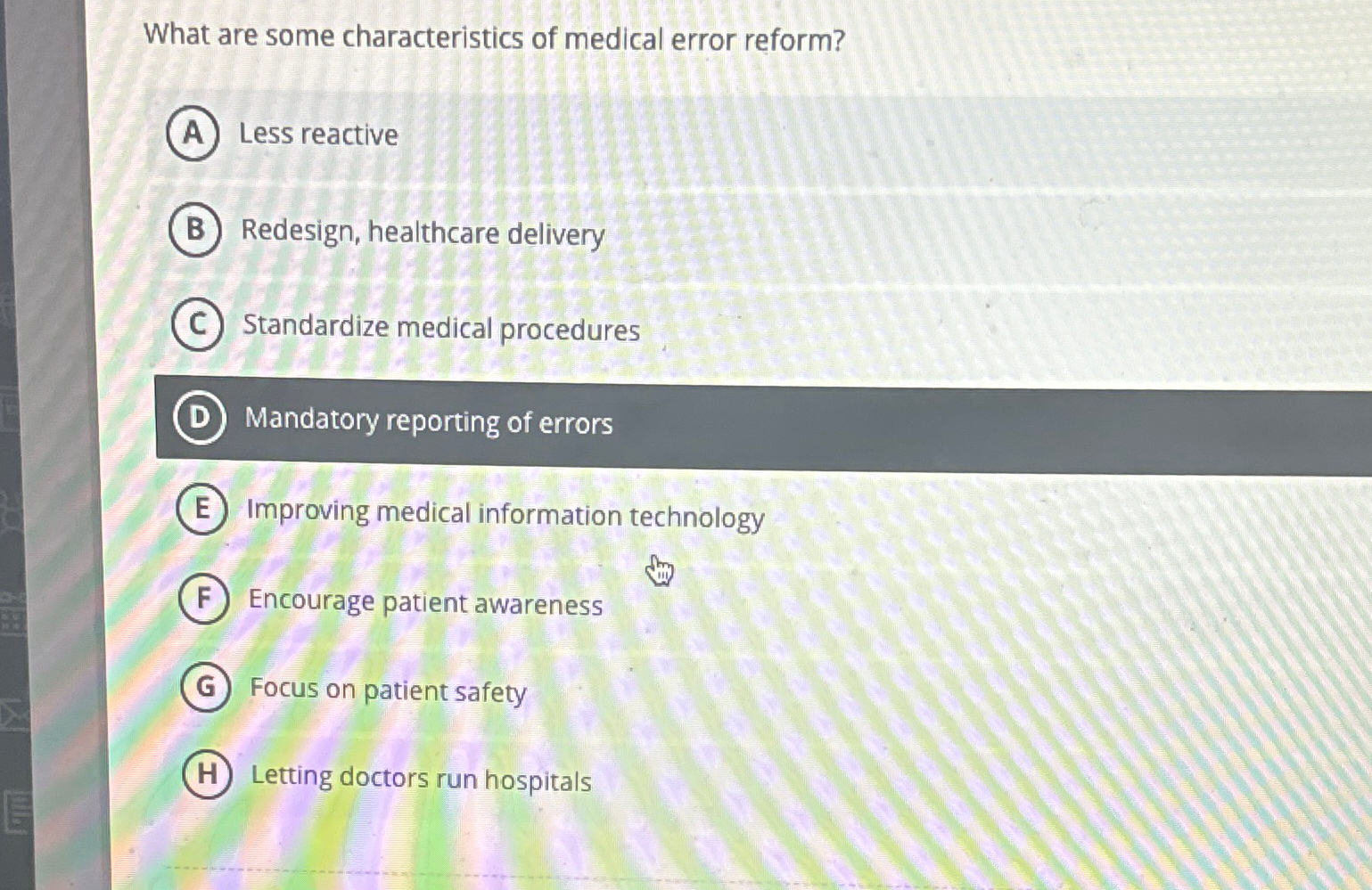 Solved What are some characteristics of medical error | Chegg.com