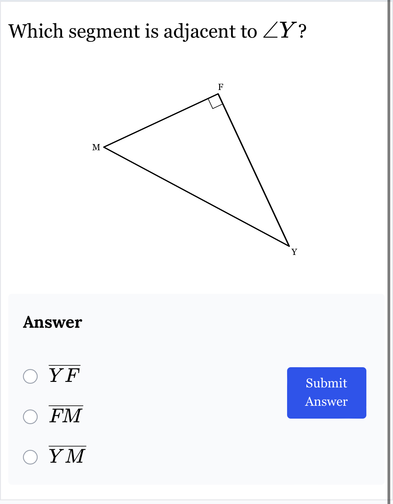 Solved Which segment is adjacent to | Chegg.com