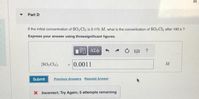 Solved MISSED THIS? Watch KCV: The Integrated Rate Law, IWE: | Chegg.com