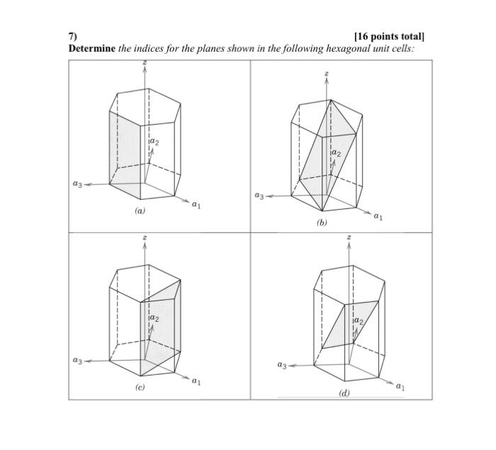 Solved 7) [16 points total] Determine the indices for the | Chegg.com