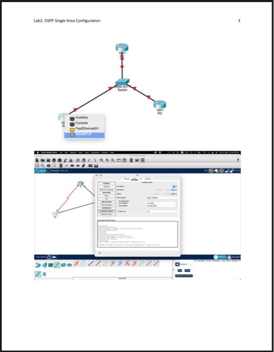 Solved Lab2 O5pf Single Area Configuration 1 Selecting