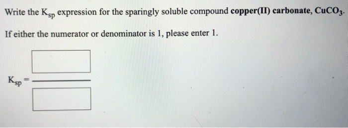 Solved Write the Ksp expression for the sparingly soluble | Chegg.com