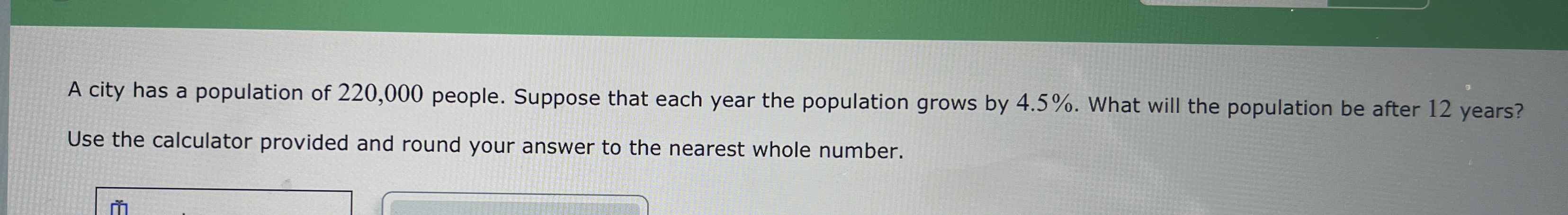 Solved A city has a population of 220,000 ﻿people. Suppose | Chegg.com