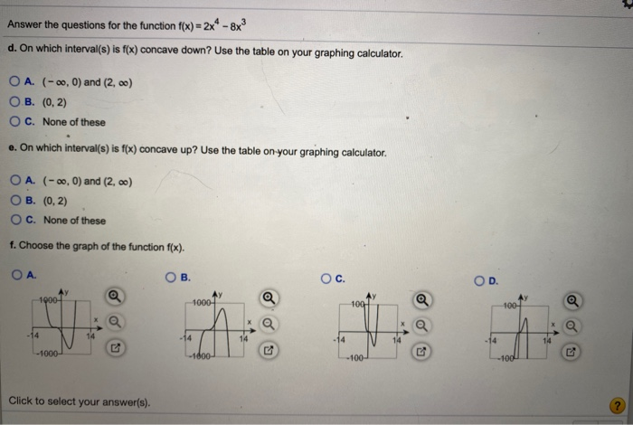 Solved Answer the questions for the function f(x) = 2x4 - | Chegg.com