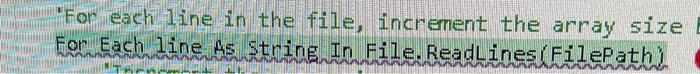 Solved why is the File.Readline not working in the Visual | Chegg.com