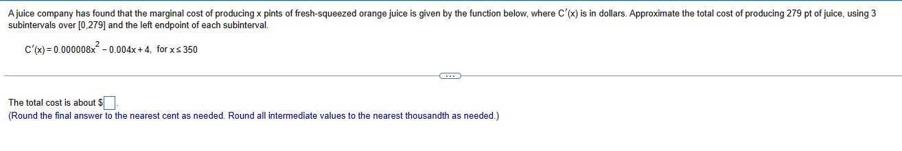 Solved subintervals over 0,279 ﻿and the left endpoint of | Chegg.com