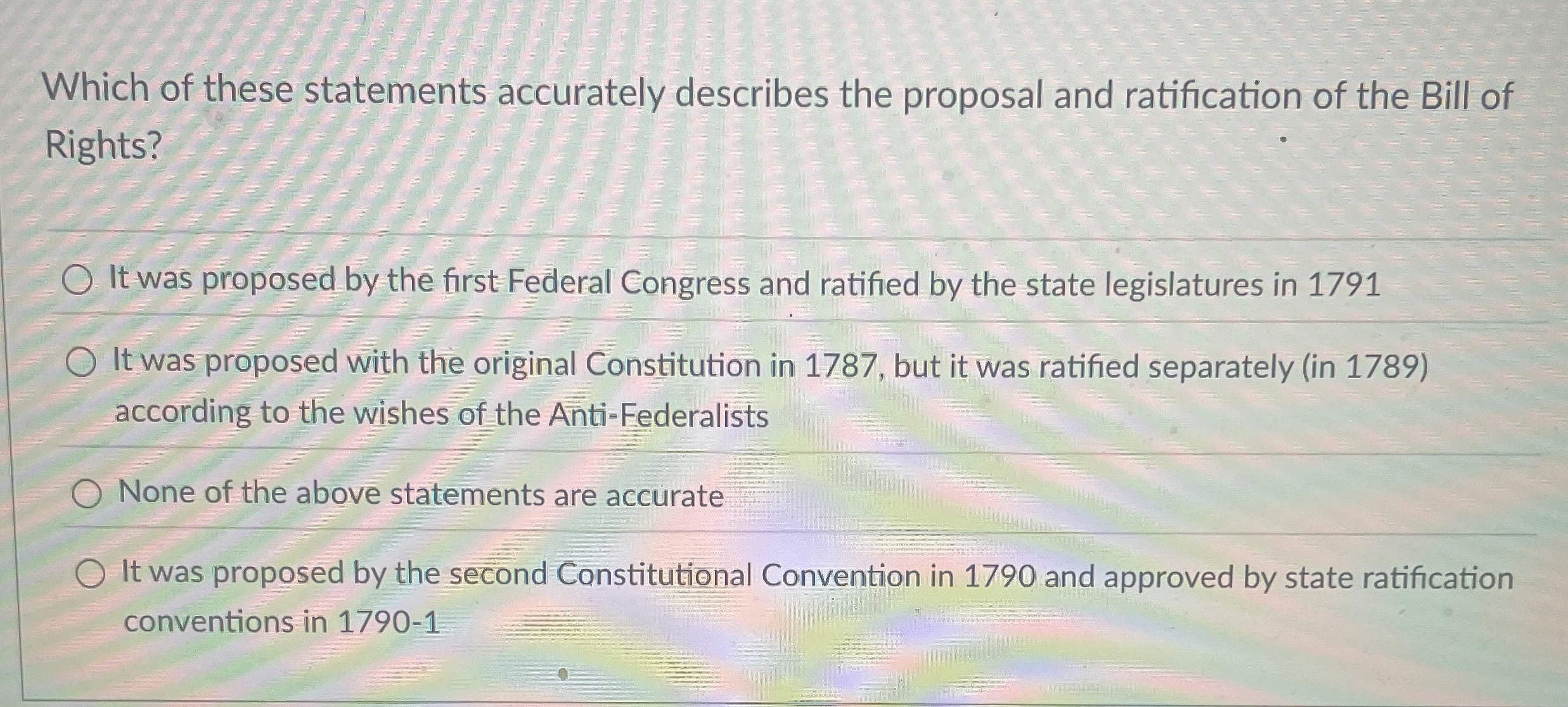 Solved Which of these statements accurately describes the | Chegg.com