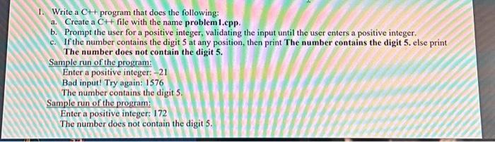 Solved 1. Write a C++ program that does the following: a. | Chegg.com