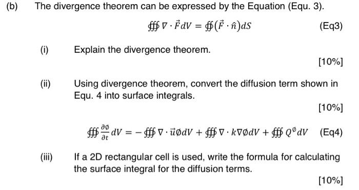 Solved The divergence theorem can be expressed by the | Chegg.com