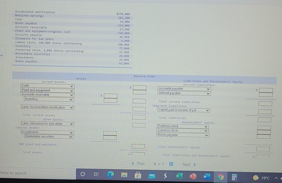 Solved Arrange the following items in proper balance sheet | Chegg.com