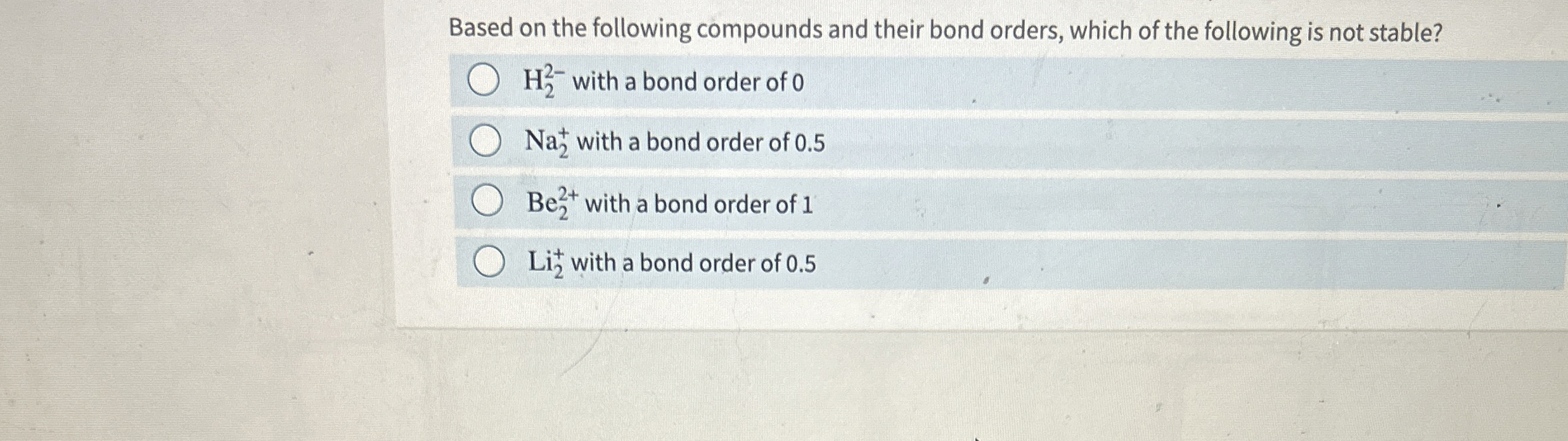 Solved Based on the following compounds and their bond | Chegg.com