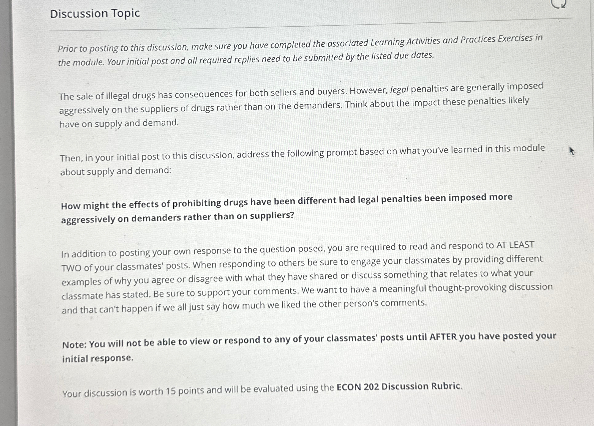 Solved Discussion TopicPrior to posting to this discussion, | Chegg.com