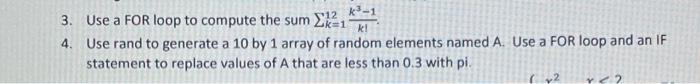 Solved 2. Using an IF statement and a FOR loop plot | Chegg.com