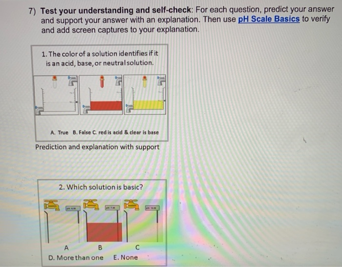 Solved 7) Test your understanding and self-check: For each | Chegg.com