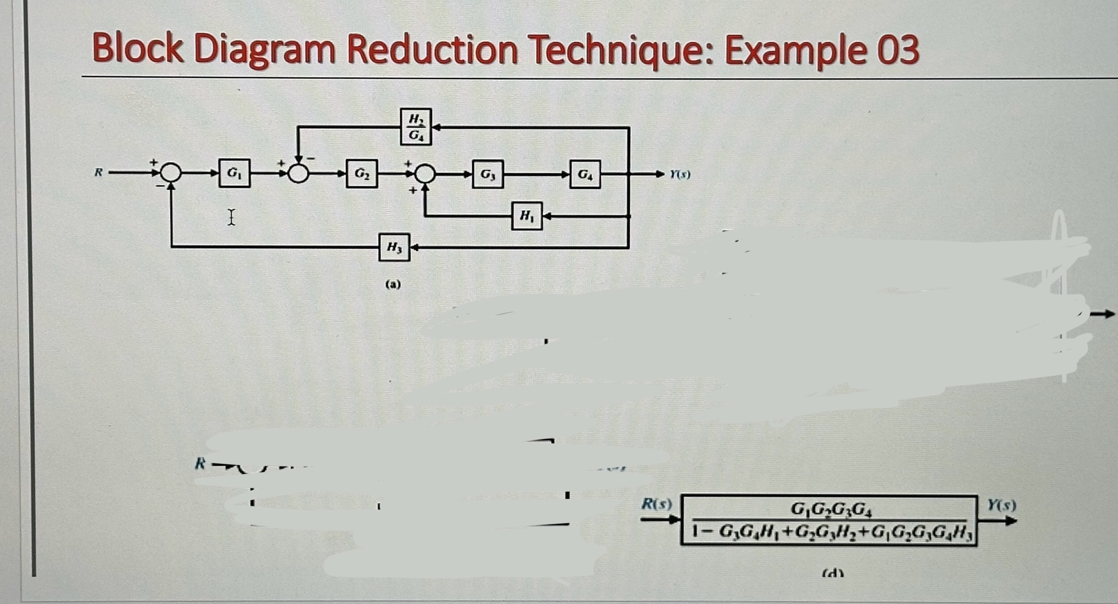 Solved Block Diagram Reduction Technique: Example 03 | Chegg.com