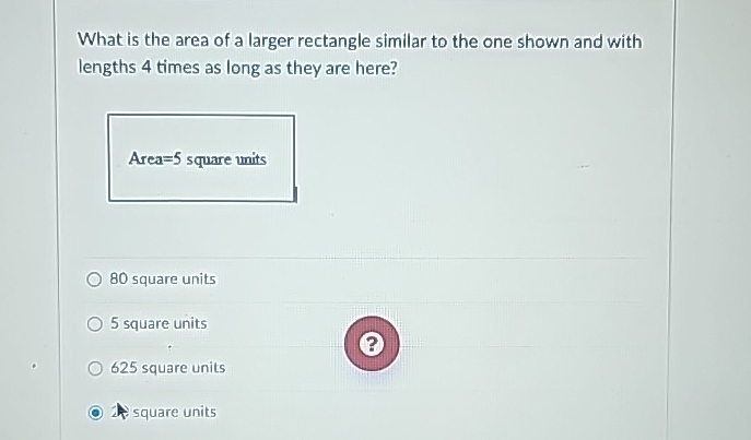 Solved What is the area of a larger rectangle similar to the | Chegg.com