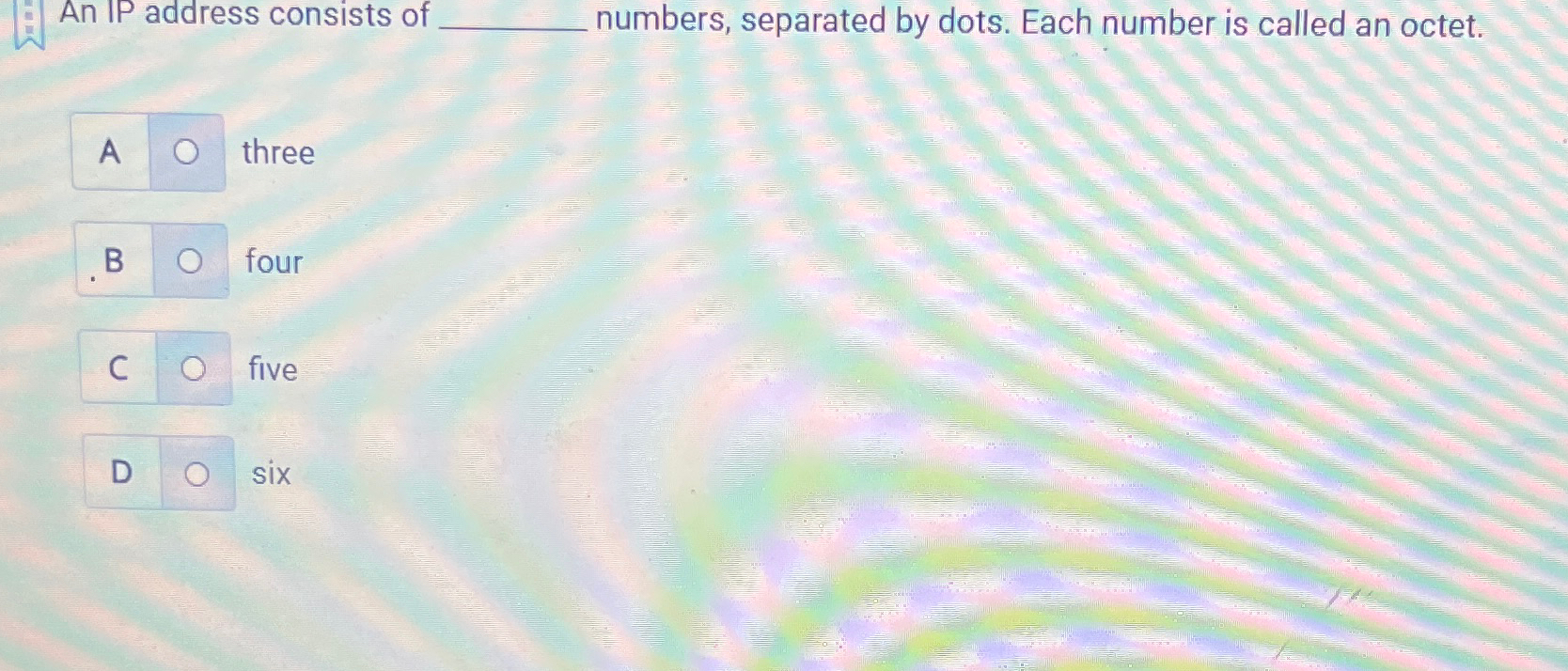 Solved An IP address consists of numbers, separated by dots. | Chegg.com