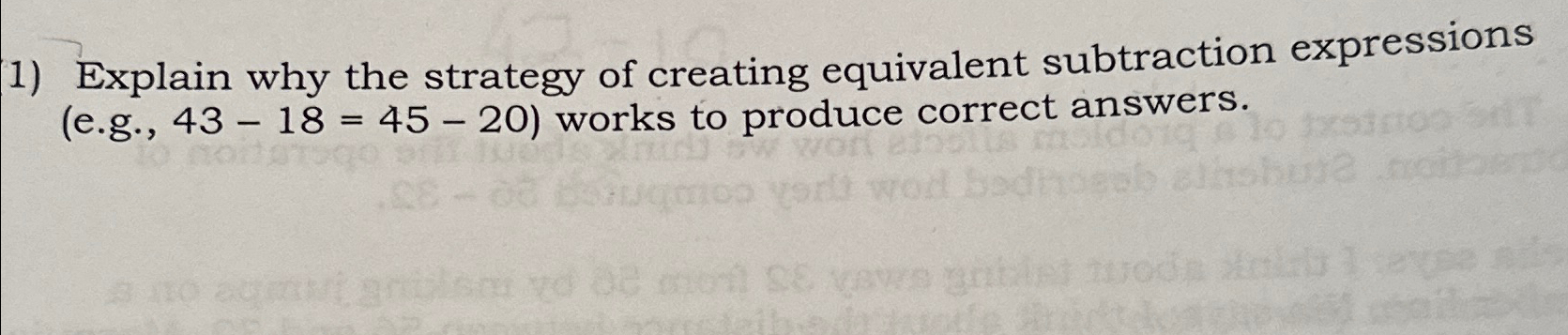 Solved Explain why the strategy of creating equivalent | Chegg.com