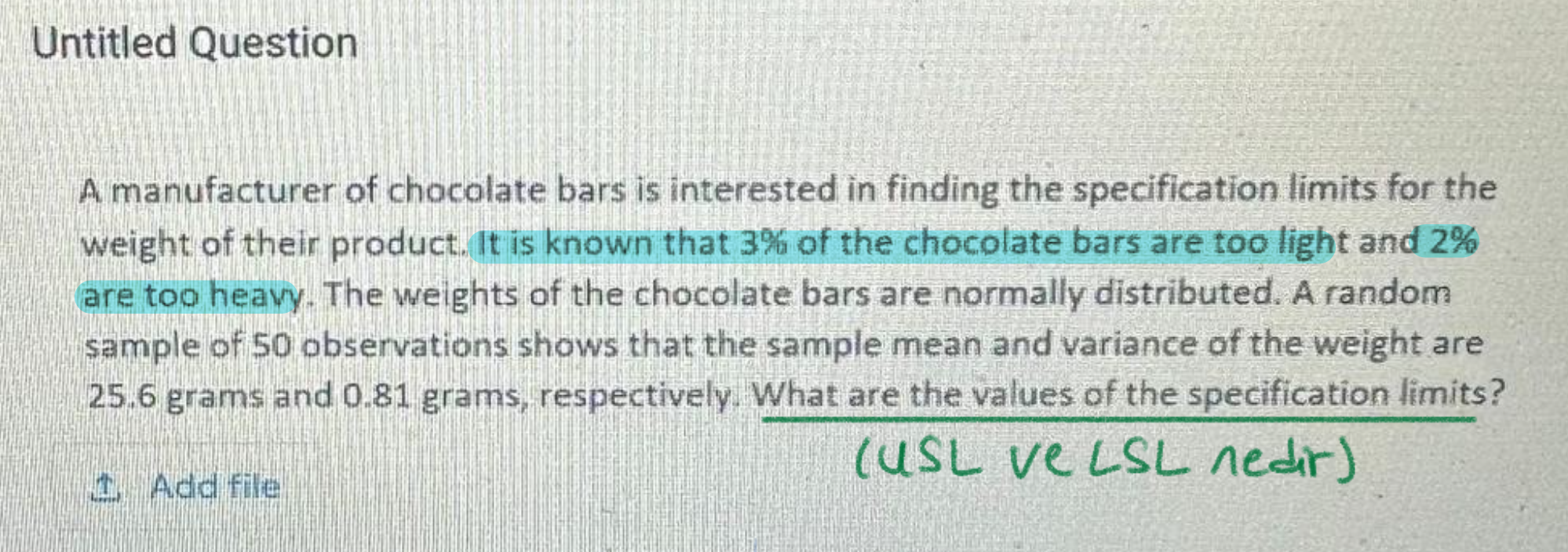 Solved Untitled QuestionA manufacturer of chocolate bars is | Chegg.com