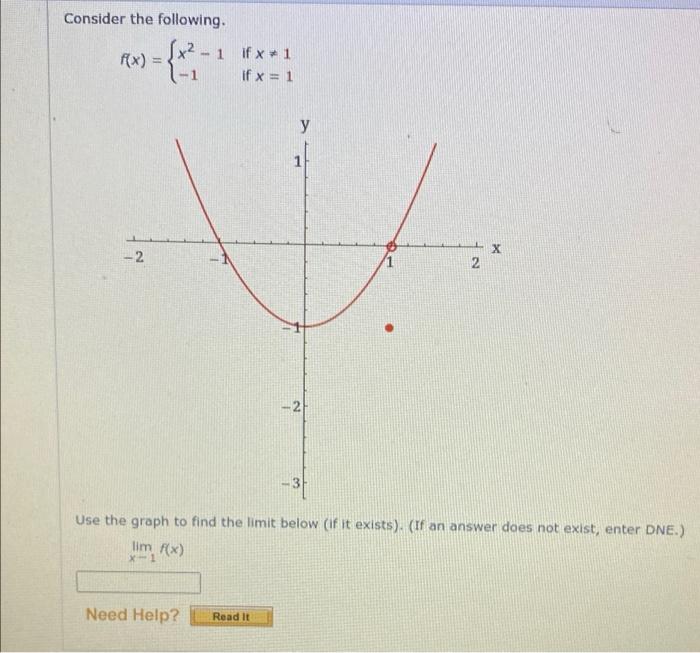 Solved Consider The Following X2 F X 1 If X 1 If X 1