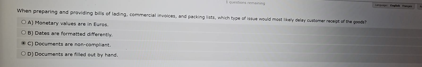 Solved 1 ﻿questions remainingWhen preparing and providing | Chegg.com