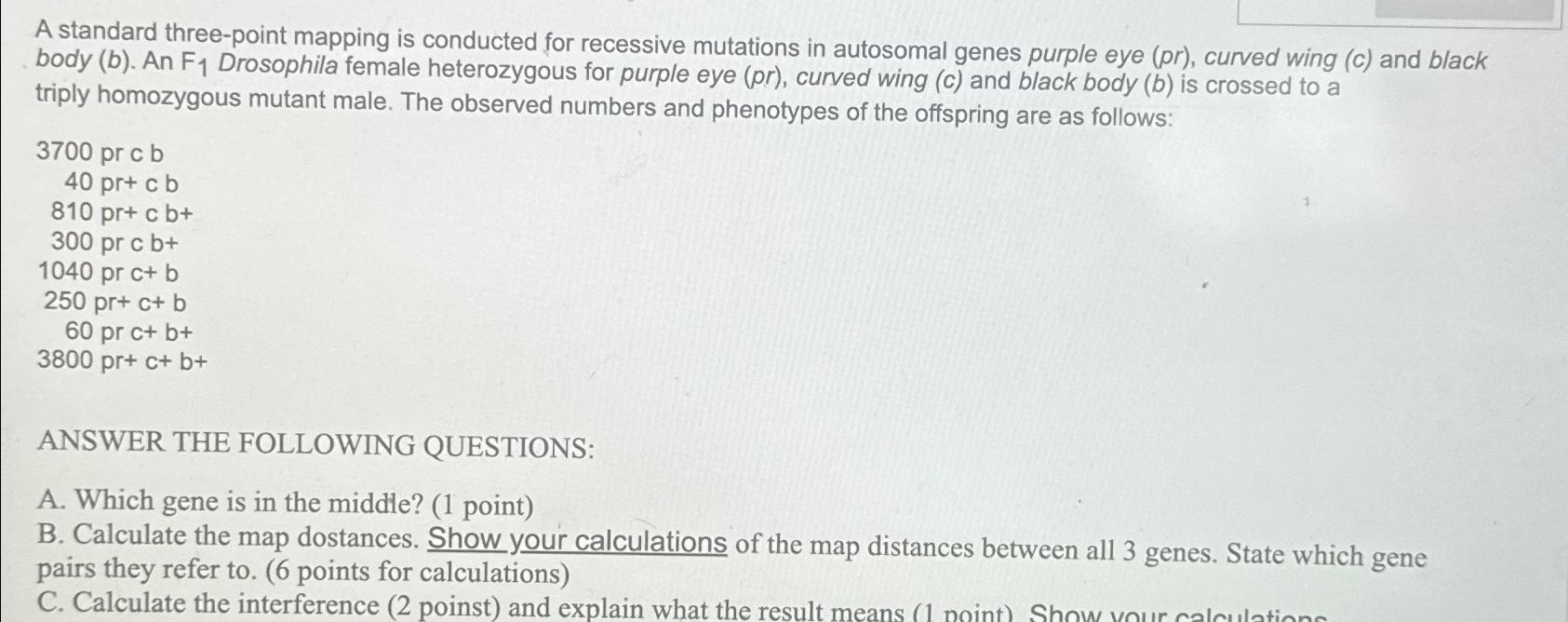 Solved A standard three-point mapping is conducted for | Chegg.com