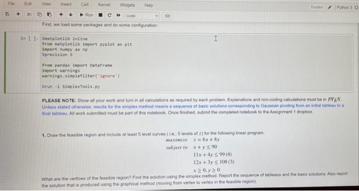Solved File View Insert Co Кете Widgets Help Trusted Python | Chegg.com